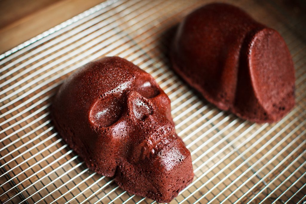 Triple Chocolate Skull Cake Recipe for Nordic Ware Skull Cake Pan ...