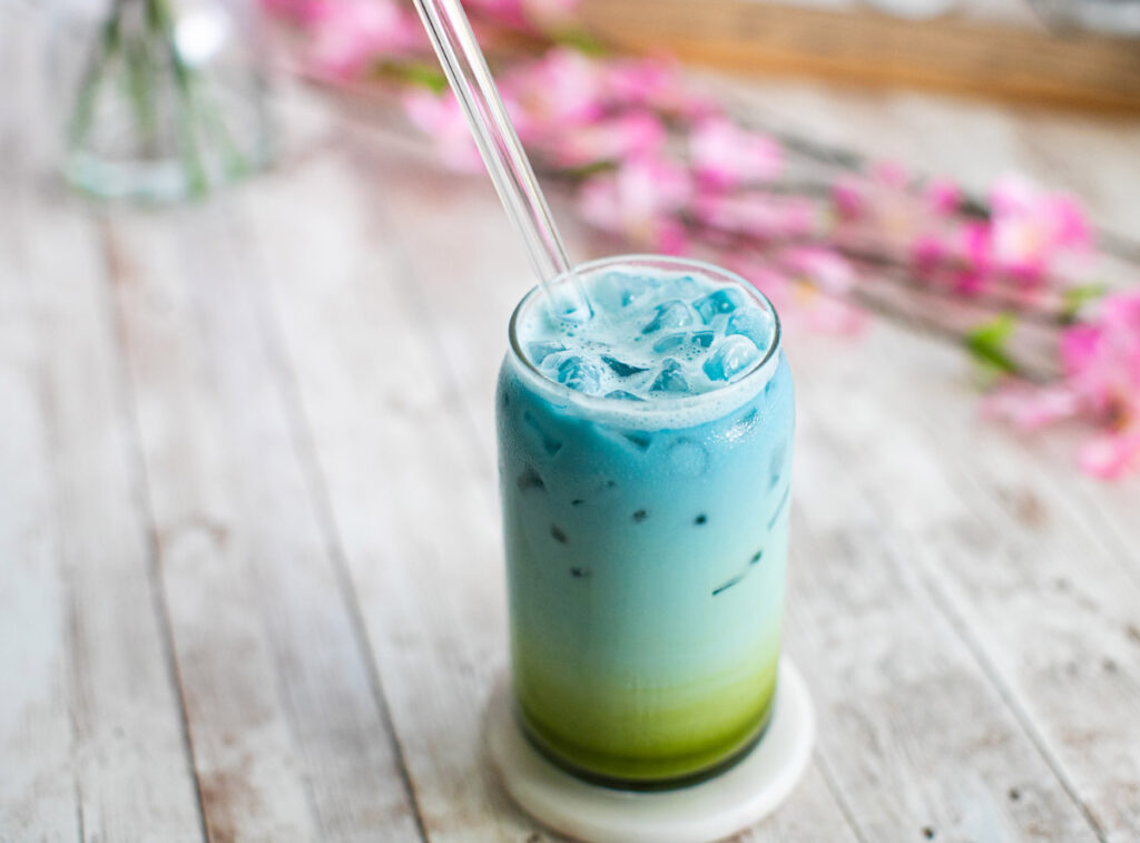Butterfly Pea Matcha Latte Recipe – FOOD is Four Letter Word