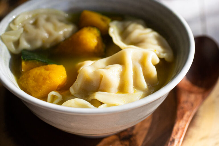 Kabocha and Chicken Dumpling Soup Recipe – FOOD is Four Letter Word